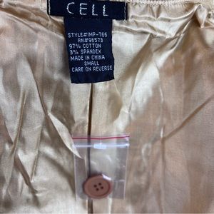 Cell | Jackets & Coats | New Cell Gold Corduroy Sequin Boho Jacket Size ...